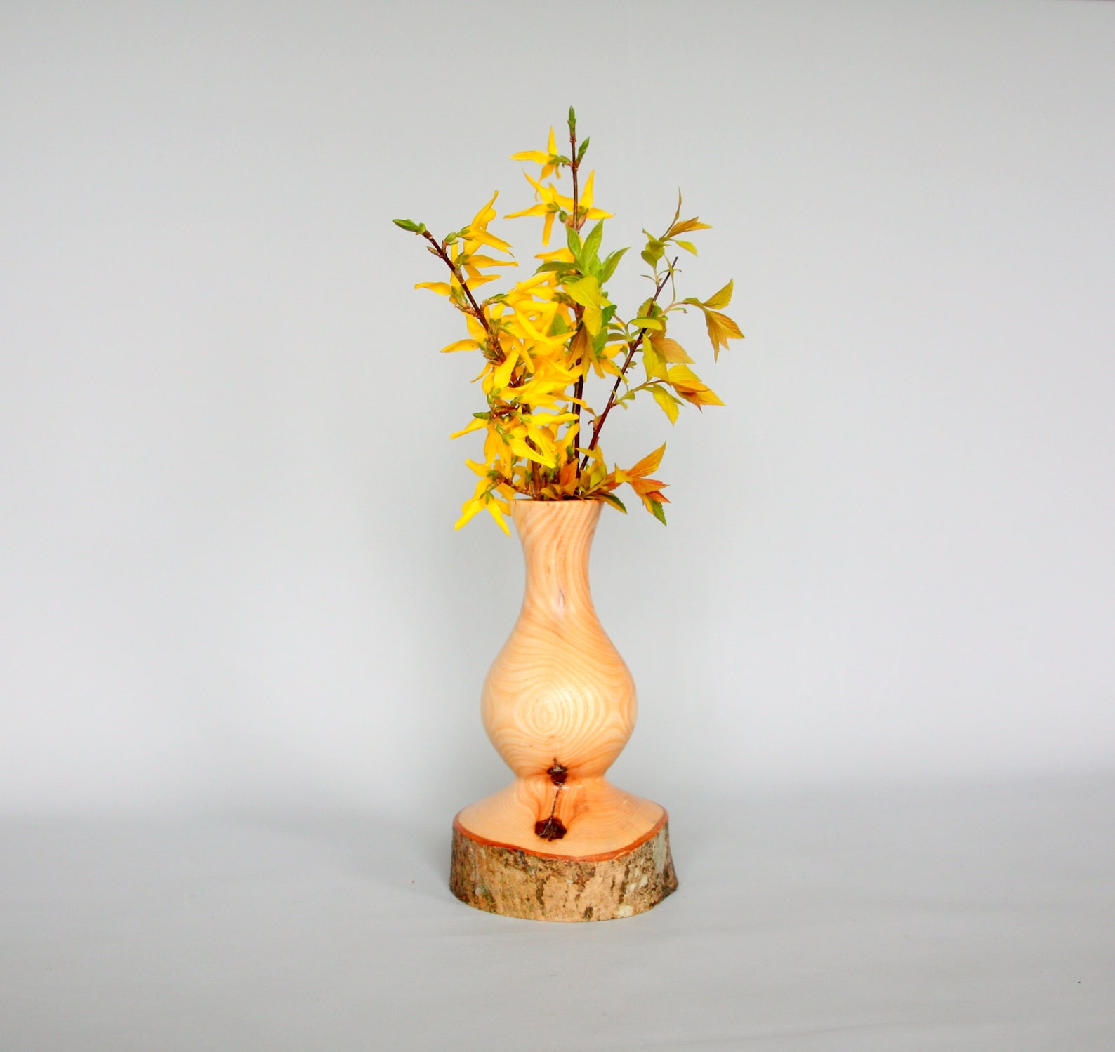 Wooden Bud Vase With Glass Insert in Irish Ash. Weed Pot | Etsy