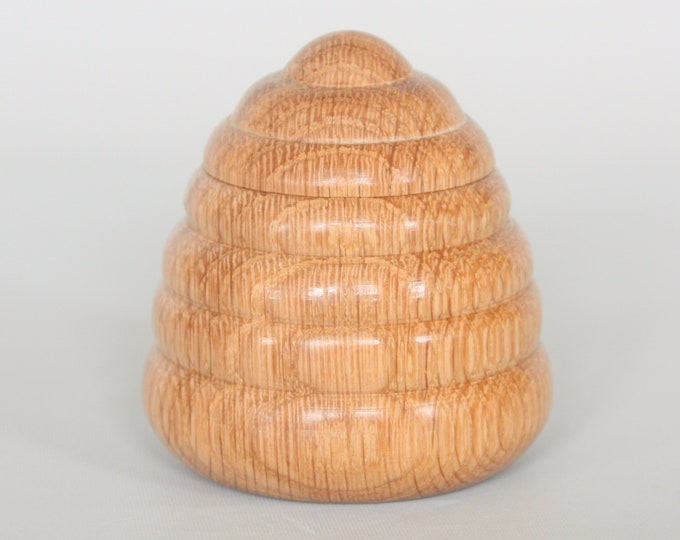 Beehive Shaped Wooden Box Woodturned From Irish Oak. Trinket - Etsy