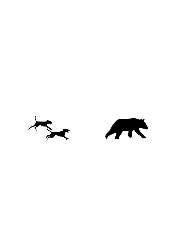 Hounds Chasing Bear Svg/png Digital Downoad | Etsy