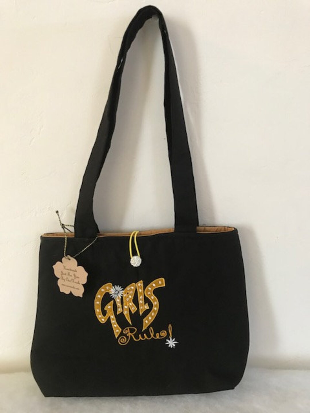 Embroidered "girls Rule" Tote Bag, Kids Travel Purse - Etsy