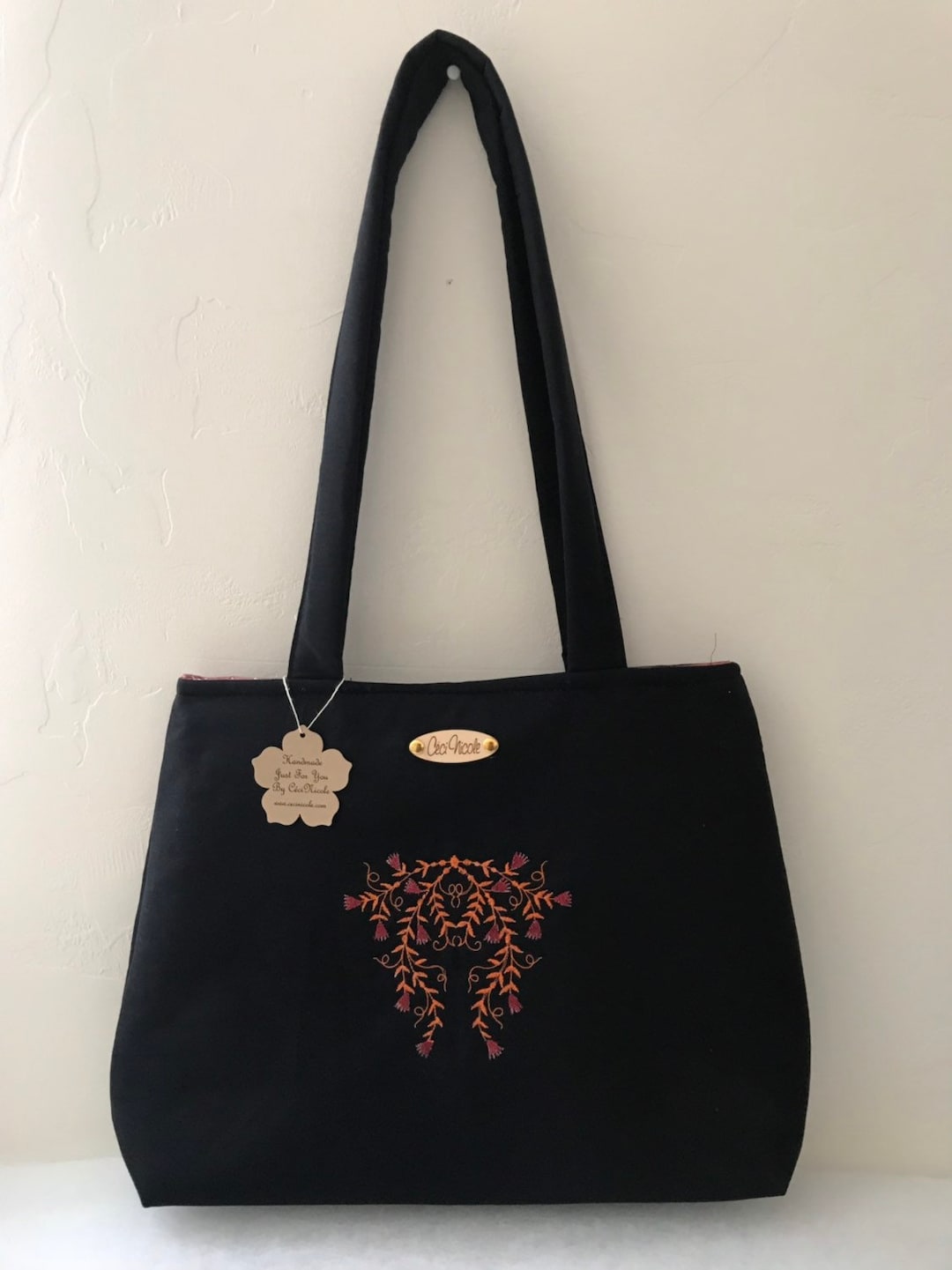 Bolso de mano con diseño de bordado, bolso, monedero hecho a mano ...