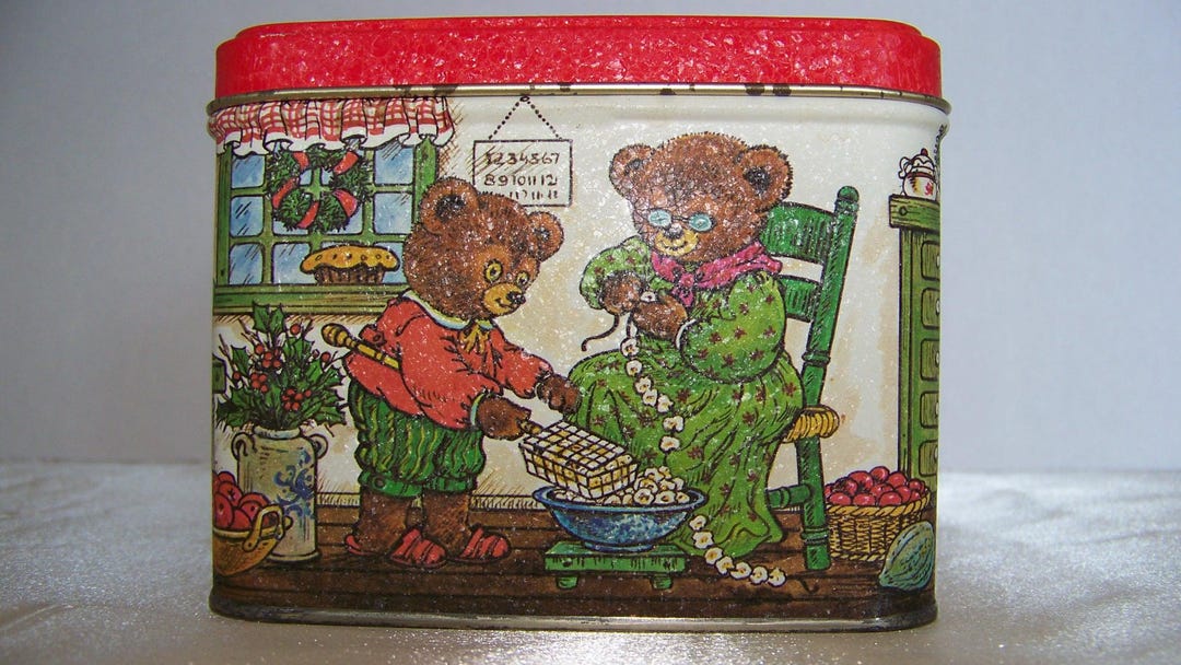 Vintage Tin Metal Keepsake Tea Box - Etsy