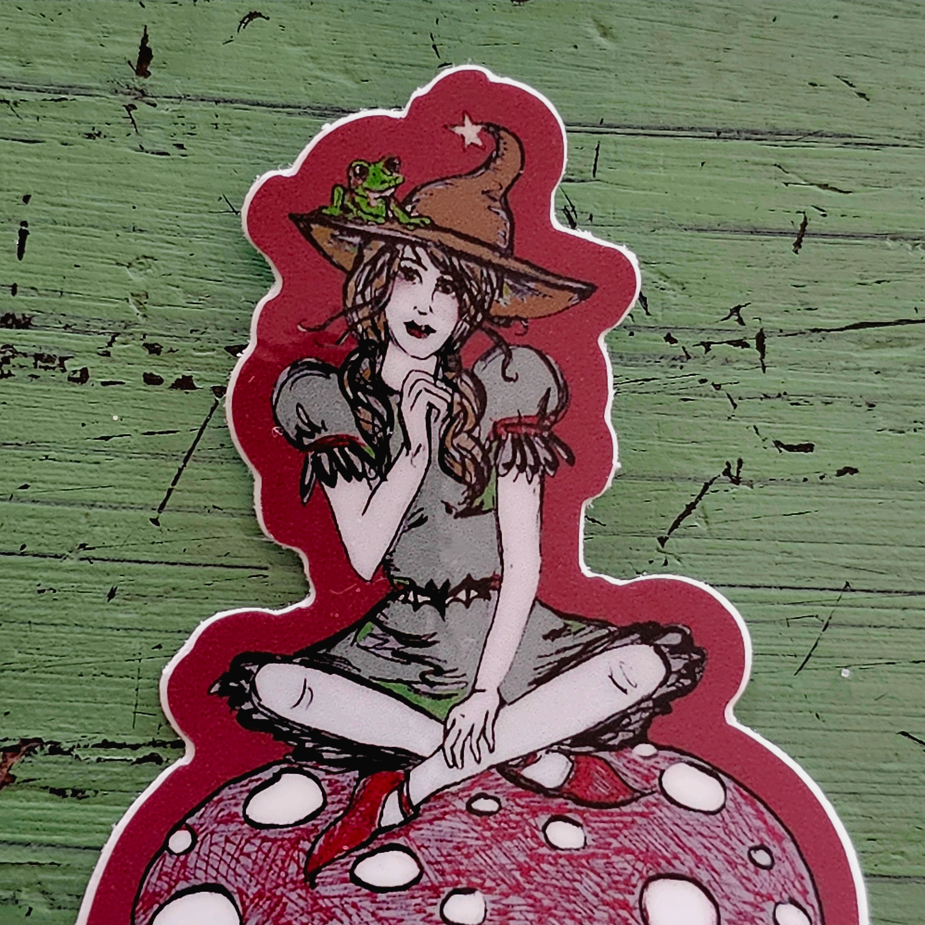 Poison Witch Stickers Good Witch and Her Helper Frog Ponder the Next ...