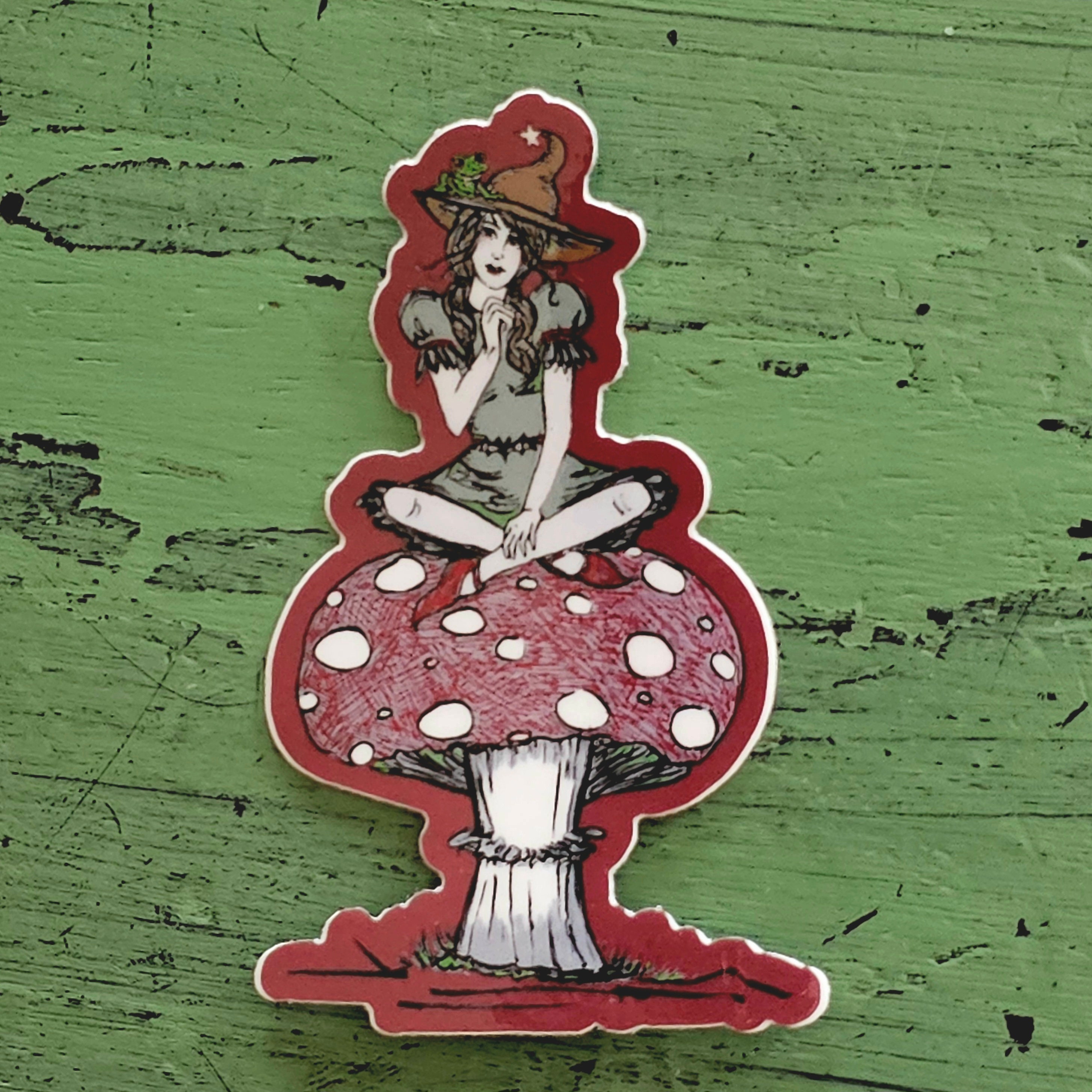 Poison Witch Stickers Good Witch and Her Helper Frog Ponder the Next ...