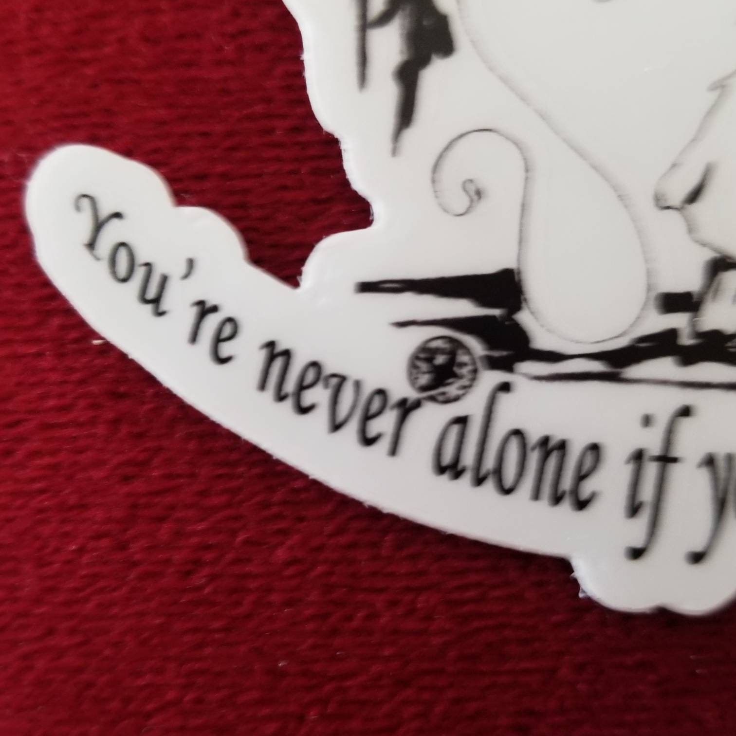 Never alone if you have your demons stickers Witch with scary | Etsy