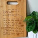 Handwritten Recipe Cutting Board - Etsy