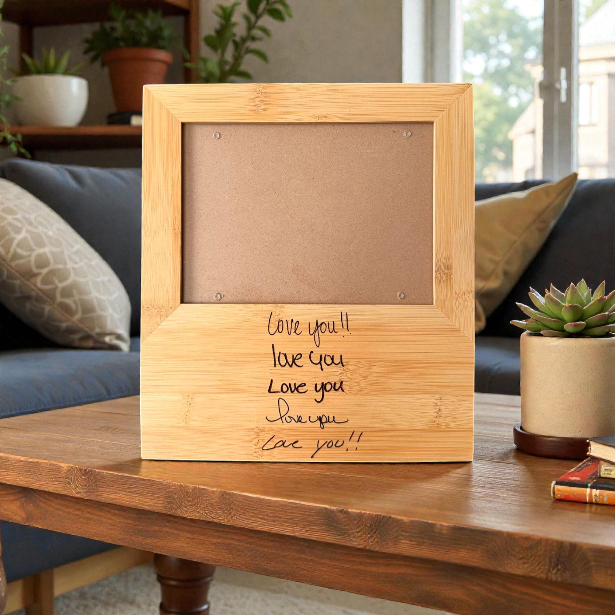 Custom Engraved Handwriting Picture Frame | Keepsake | Wedding Gift ...