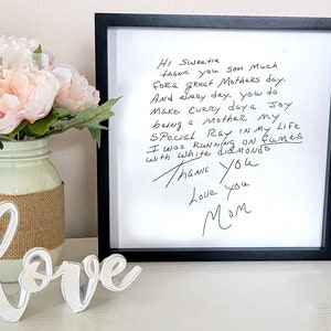 Handwritten Keepsake Sign - Etsy