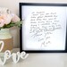 Handwritten Keepsake Sign - Etsy