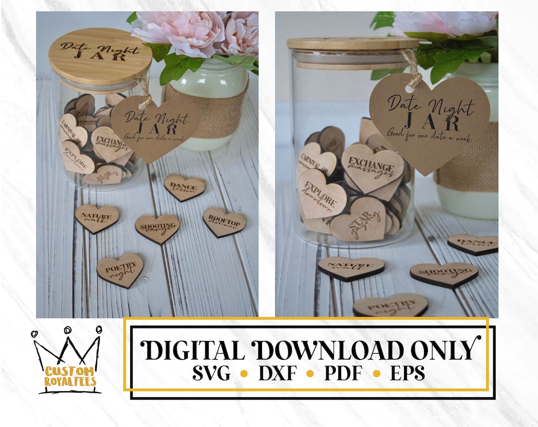 Date Night Ideas | Date Night Jar | SVG File | Digital File - Etsy