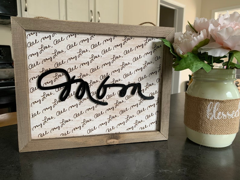 Handwritten Keepsake Sign - Etsy