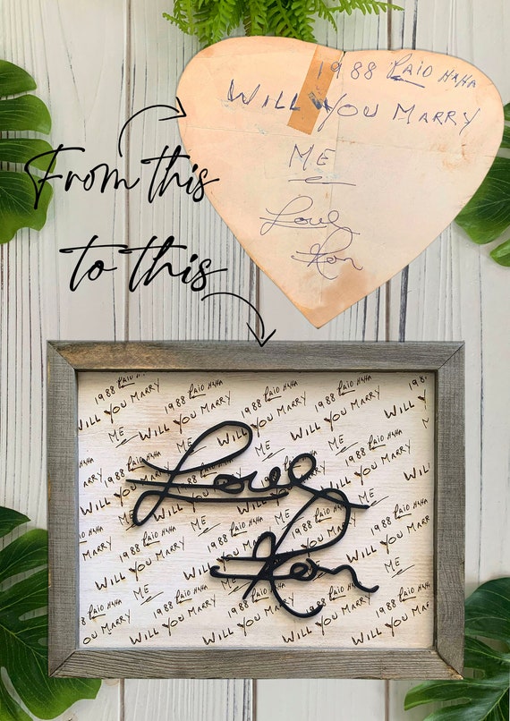 Handwritten Keepsake Sign - Etsy