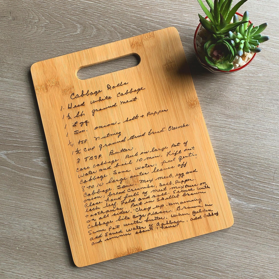 Handwritten Recipe Cutting Board - Etsy