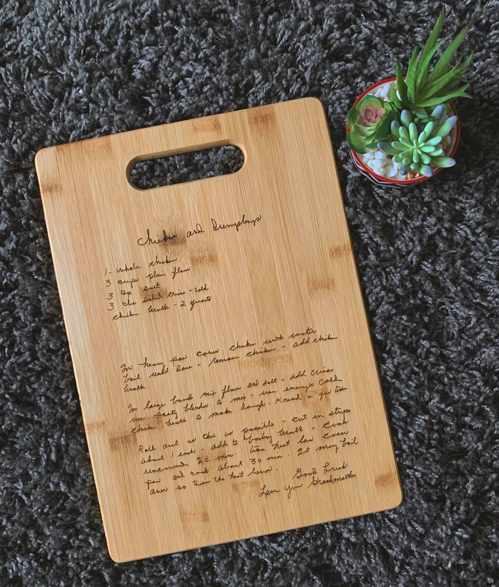 Handwritten Recipe Cutting Board - Etsy
