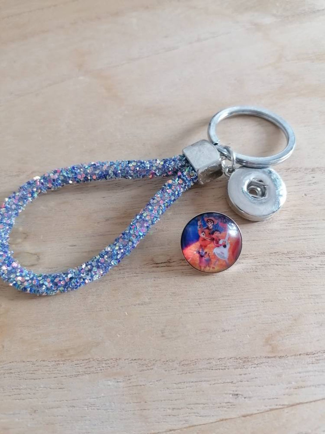 Pixar Coco Keychain Coco Dia De Los Muertos Midnight Blue Glittery ...