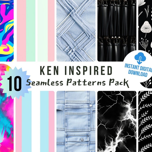 Barbie and Ken Digital Paper - Etsy