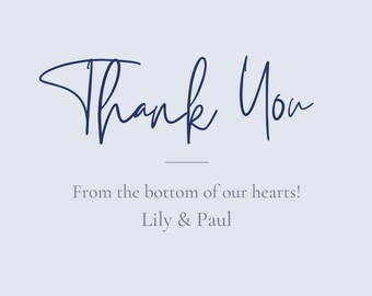 Thank You Postcard Set Navy - Paperie - Etsy