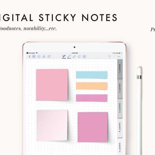 Digital Note Taking Paper Template Goodnotes Notability Ipad | Etsy