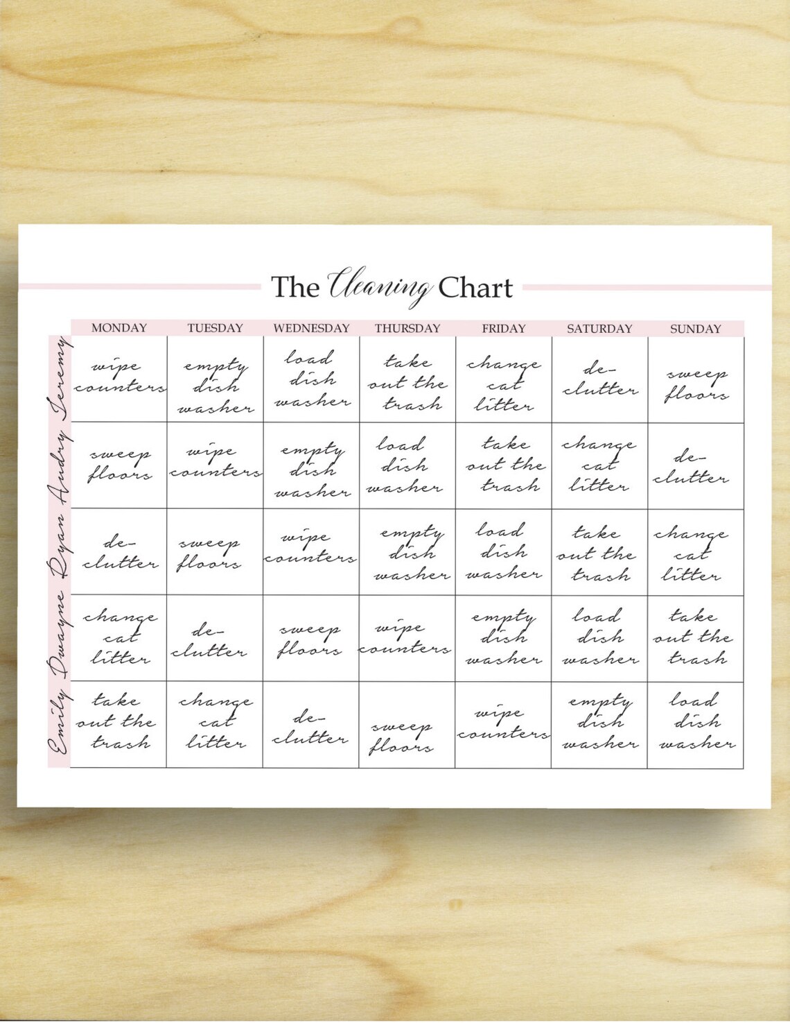 Cleaning Schedule Cleaning Checklist Cleaning Planner | Etsy