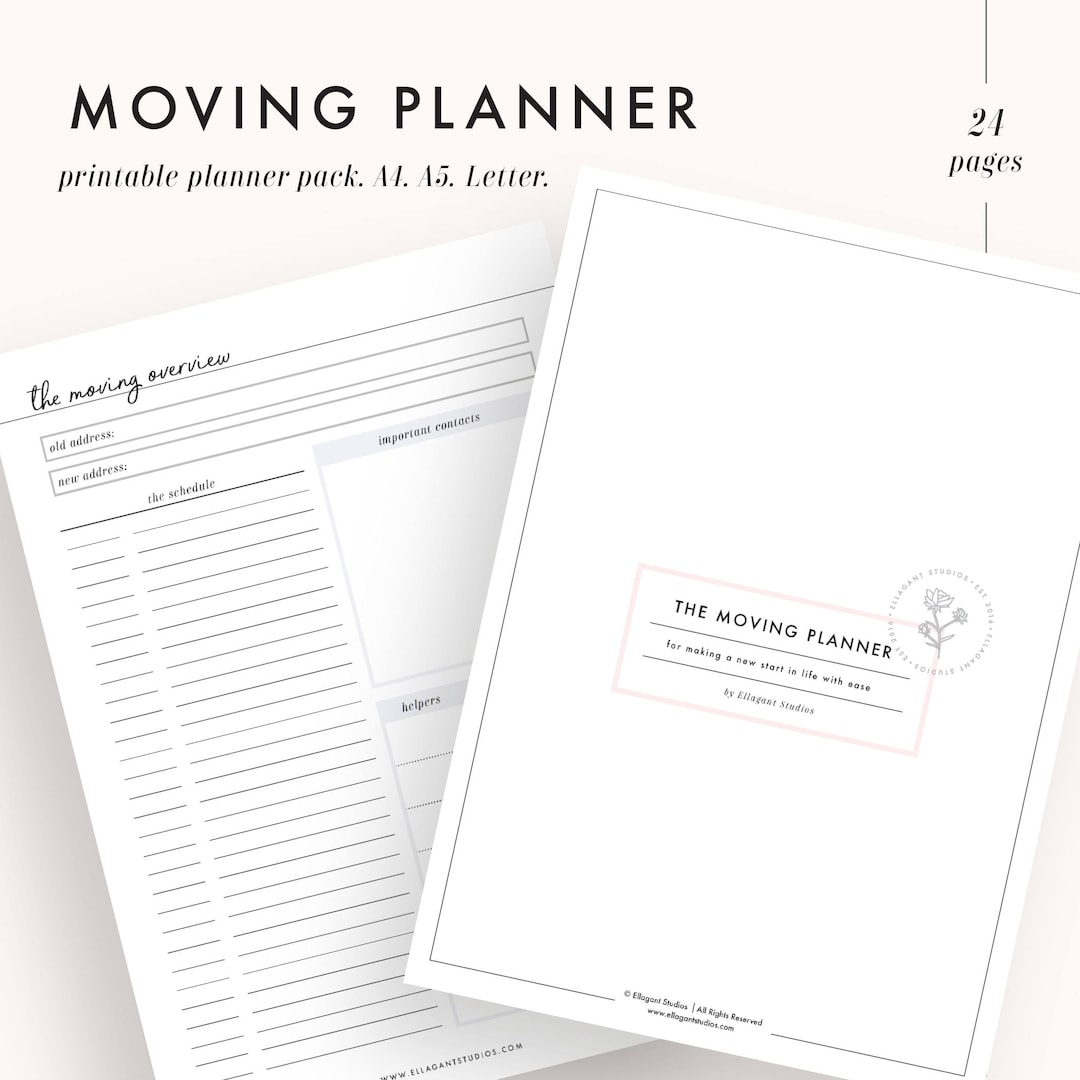 Moving Planner Kit Moving Planning Relocation Planner - Etsy