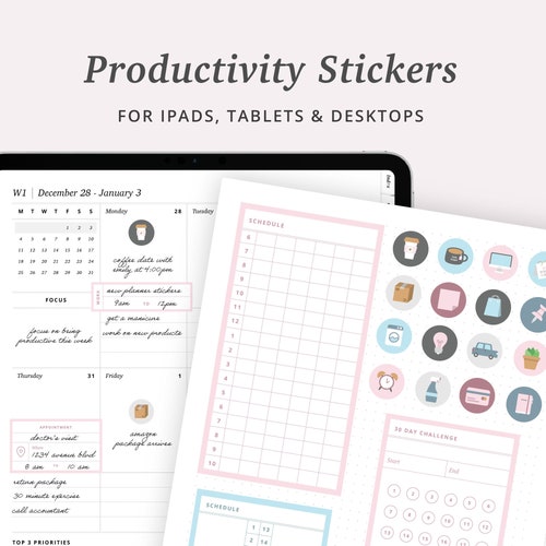 Digital Planner Sticky Notes PNG Stickers for Ipad Goodnotes | Etsy