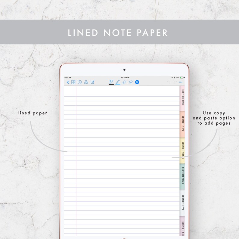 Digital Notebook Goodnotes Notebook Goodnotes Planner iPad - Etsy