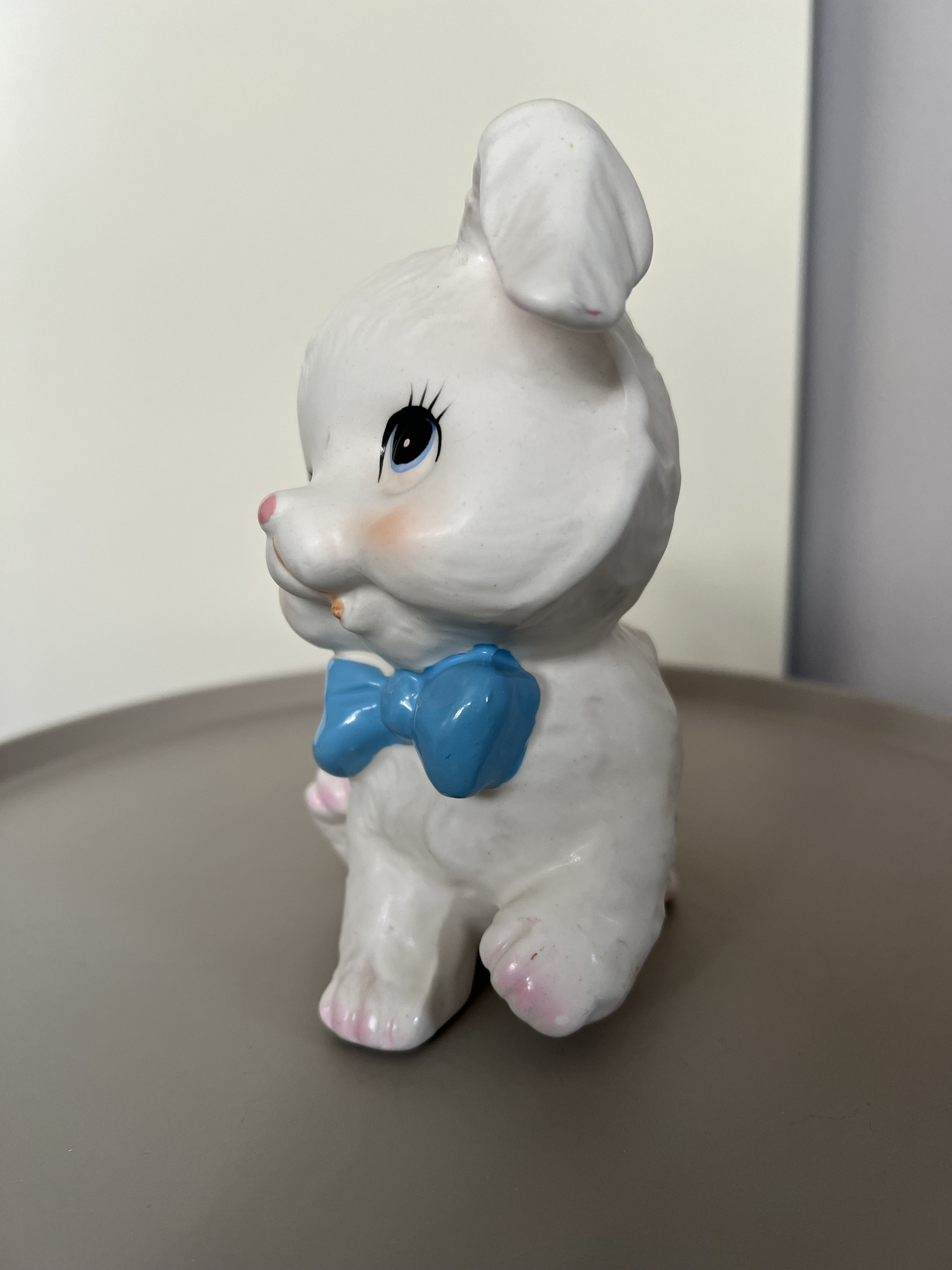 Vintage Napcoware Ceramic Bunny Rabbit Planter W/ Blue Bowtie and Bent ...