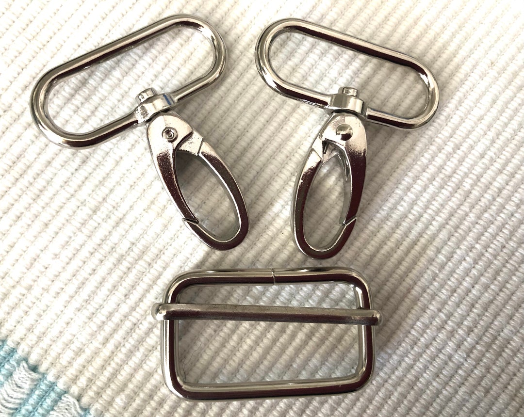 1 1/2 ( 38 Mm ) Push Gate Swivel Snap Hooks, and Adjustment Slide ...