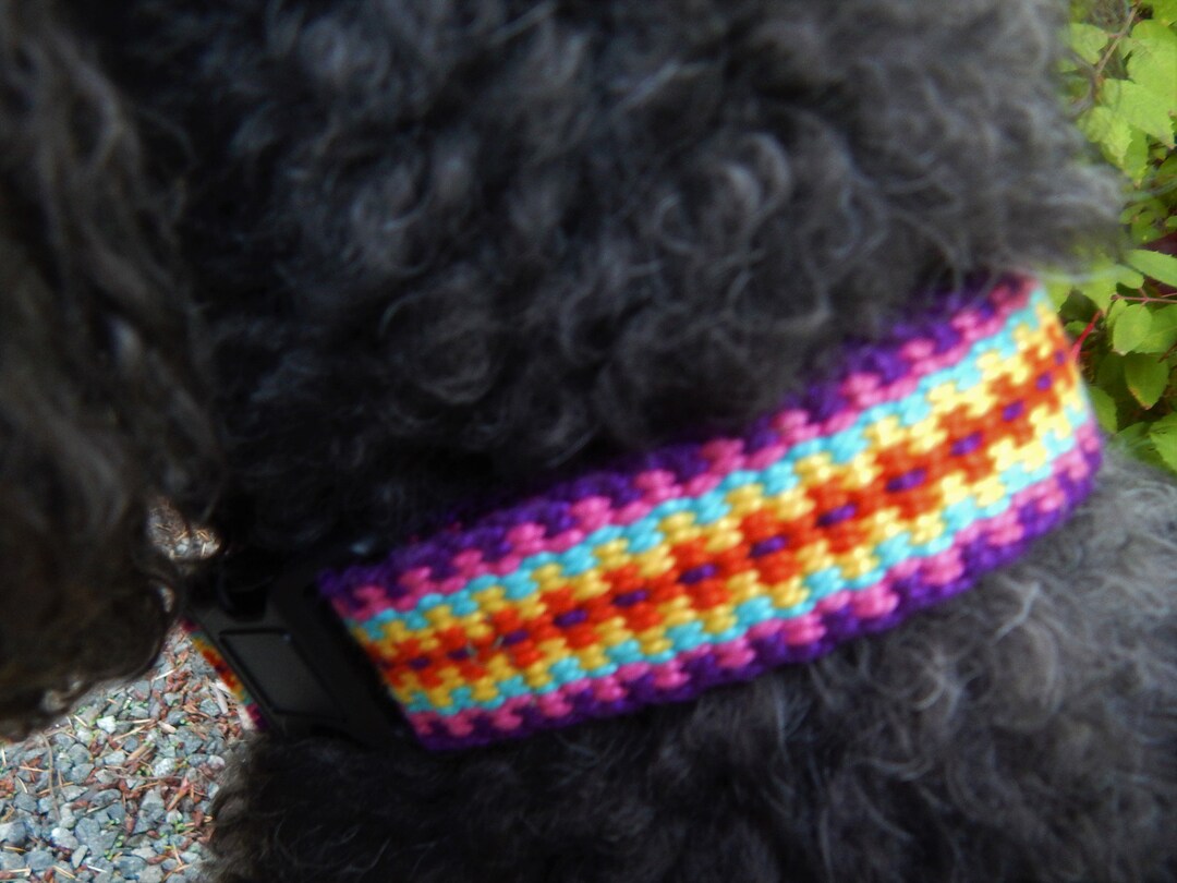 Handwoven Cotton Dog Collar, Natural Fibers,bohemian Style! Colourful ...