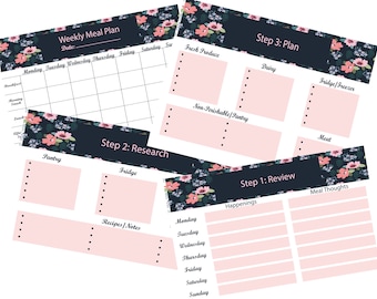 Colorful Custom Meal Plan PDF Printable BUNDLE (Instant Download) - Etsy