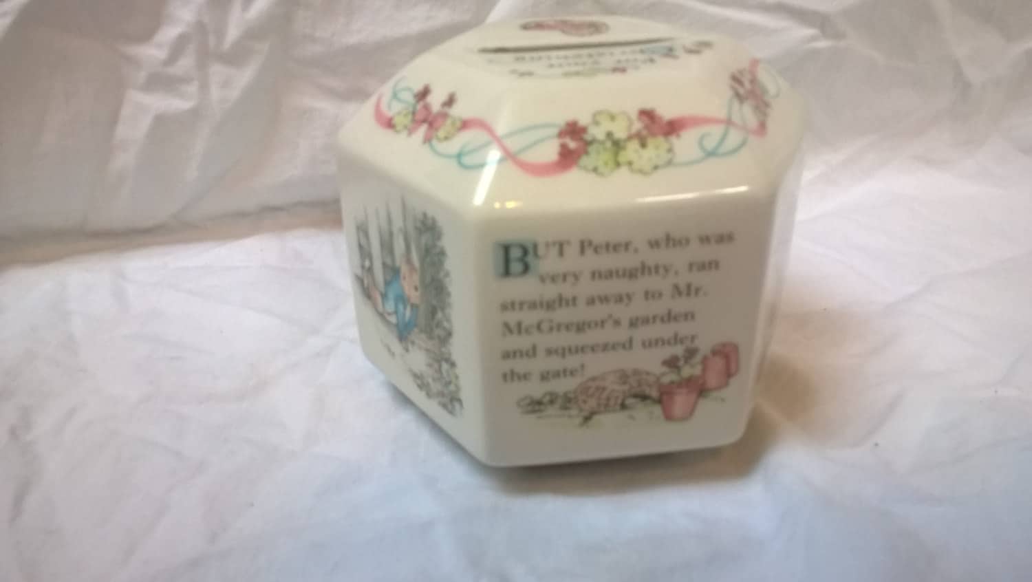 Wedgwood Peter Rabbit Bank for a Christening - Etsy