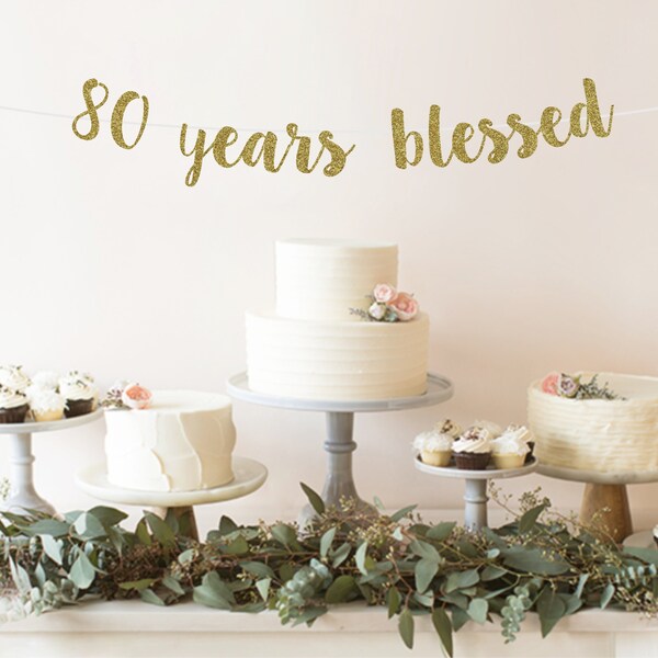 80 Years Blessed - Etsy