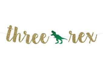 T Rex Party Banner - Etsy