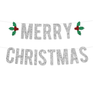 Merry Christmas Banner Christmas Decorations Merry Christmas Sign ...