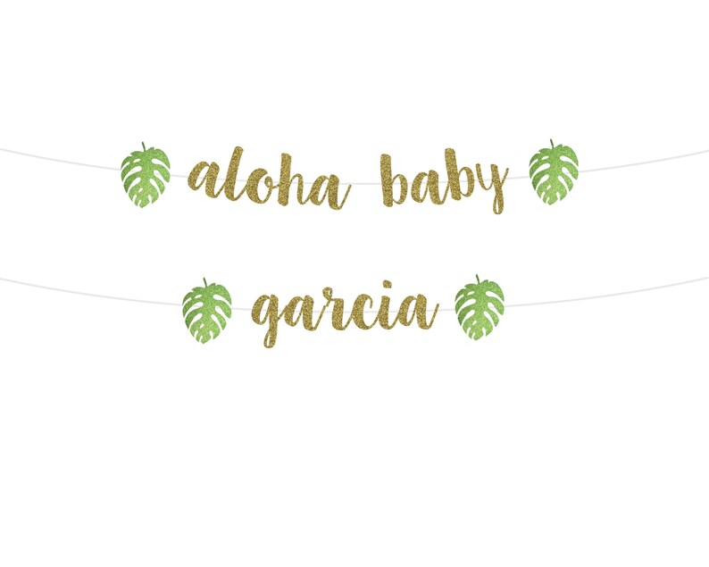 Aloha Baby Banner Tropical Baby Shower Decoration Luau | Etsy