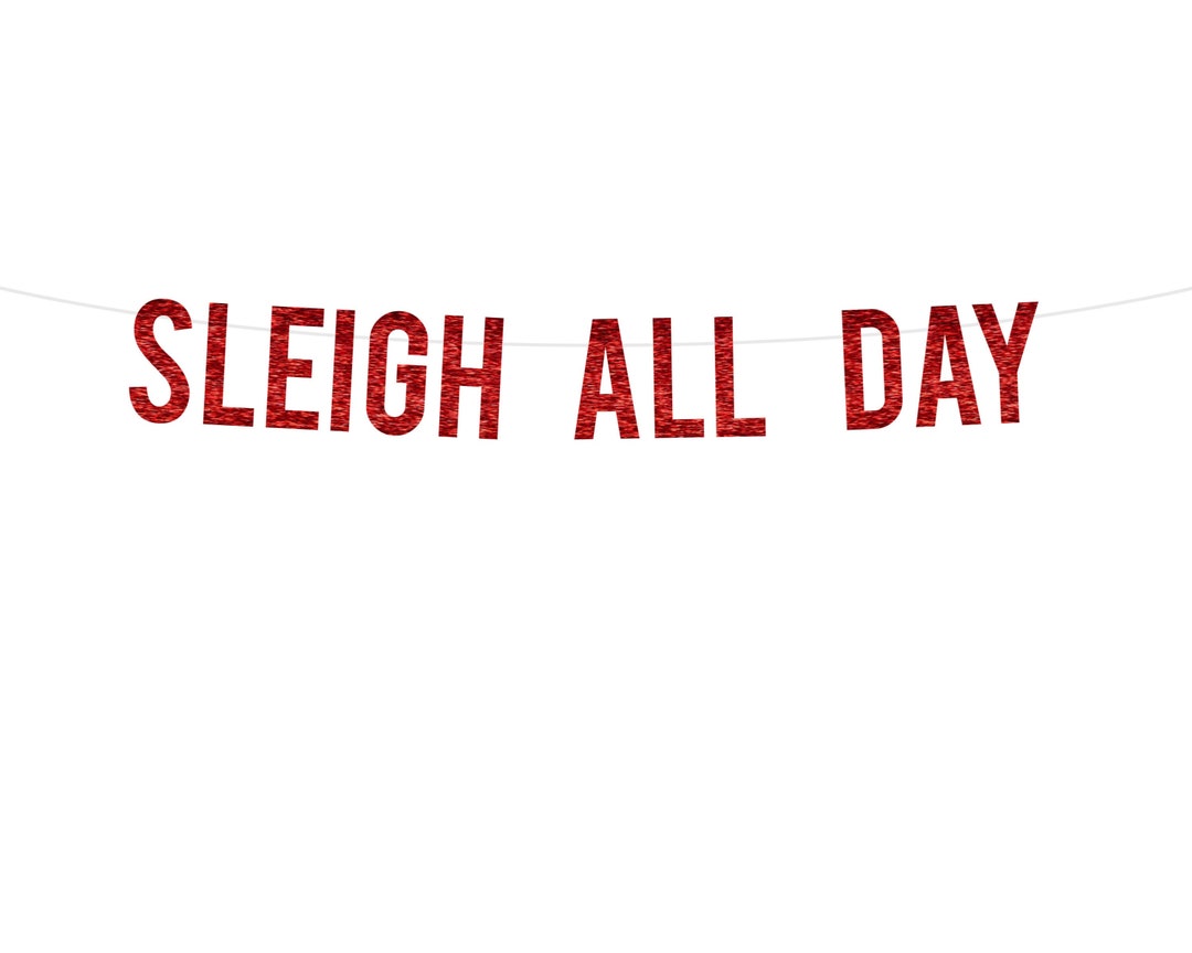 Christmas Party Banner Sleigh All Day Banner Christmas - Etsy