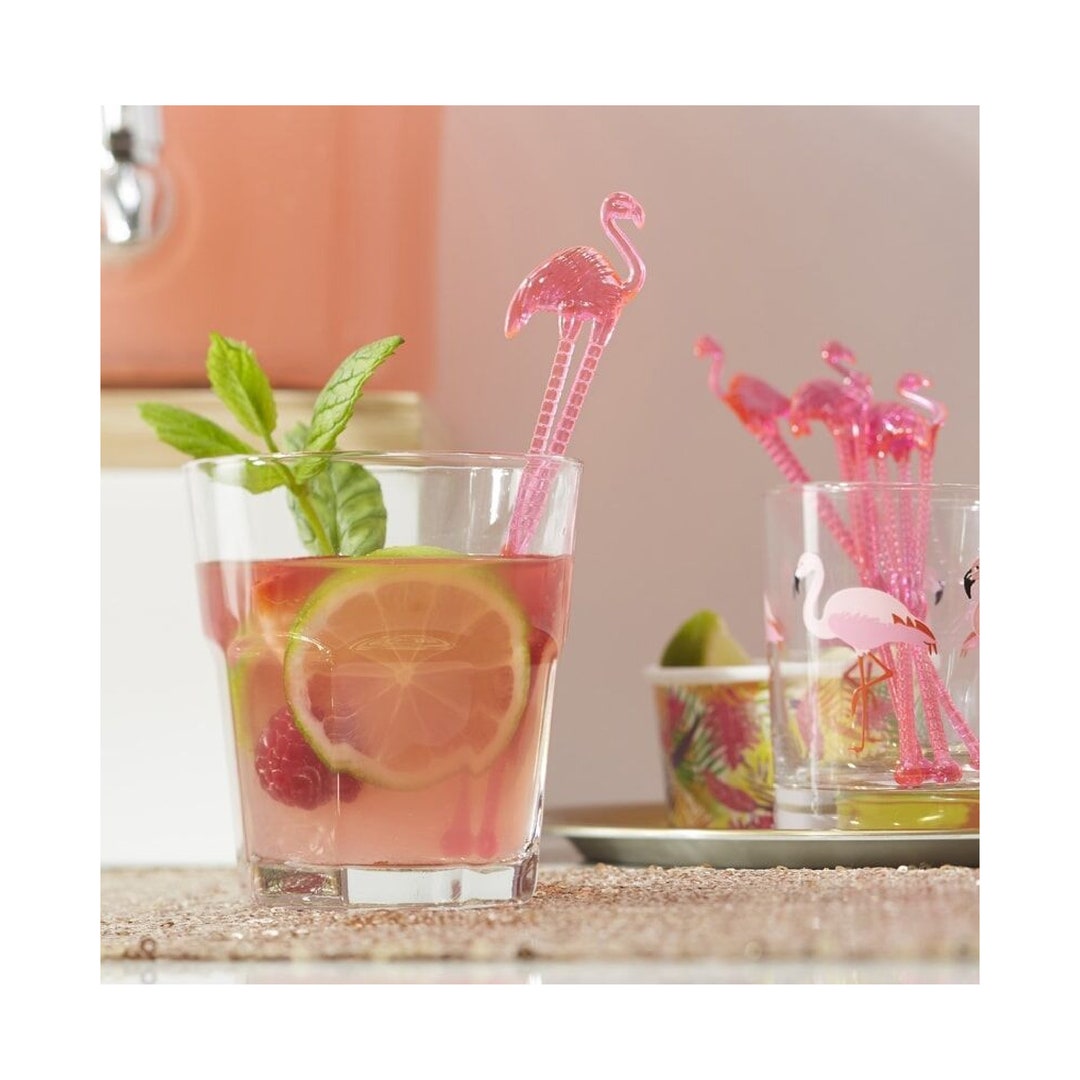 Flamingo Drink Stirrers Cocktail Bar Stirrer Final Flamingle Etsy