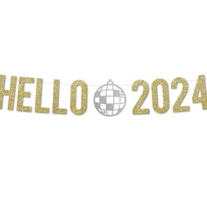 Hello 2024 Banner New Years Eve Decoration Happy New Year - Etsy