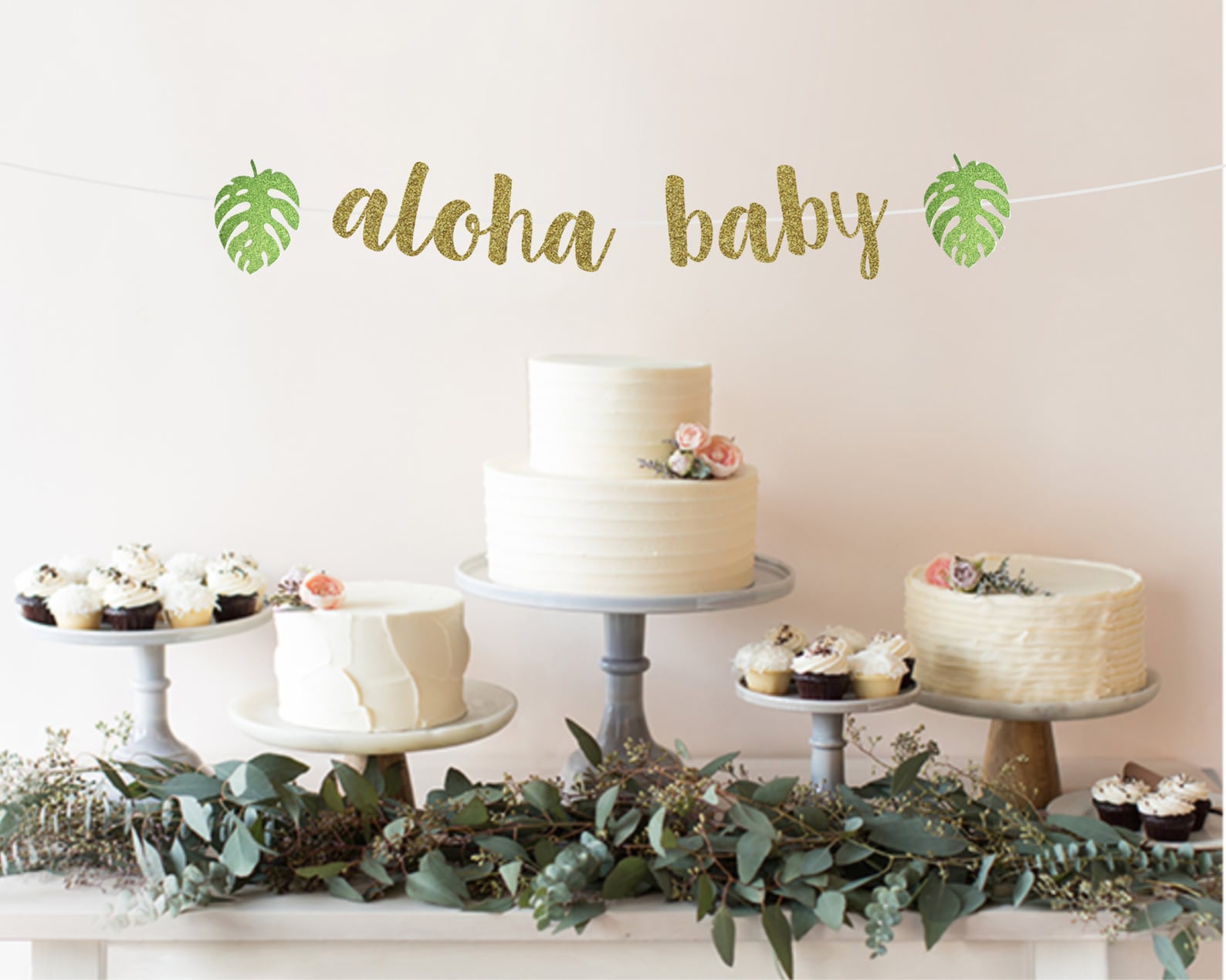 Aloha Baby Banner Tropical Baby Shower Decoration Luau | Etsy