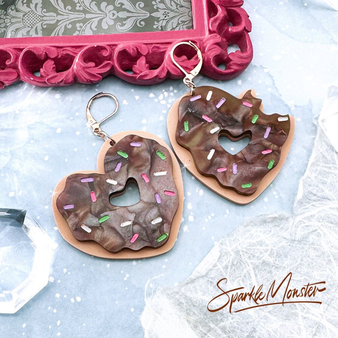 I Love Donuts More Than You, Doughnut Dangle Earrings, Laser Cut ...