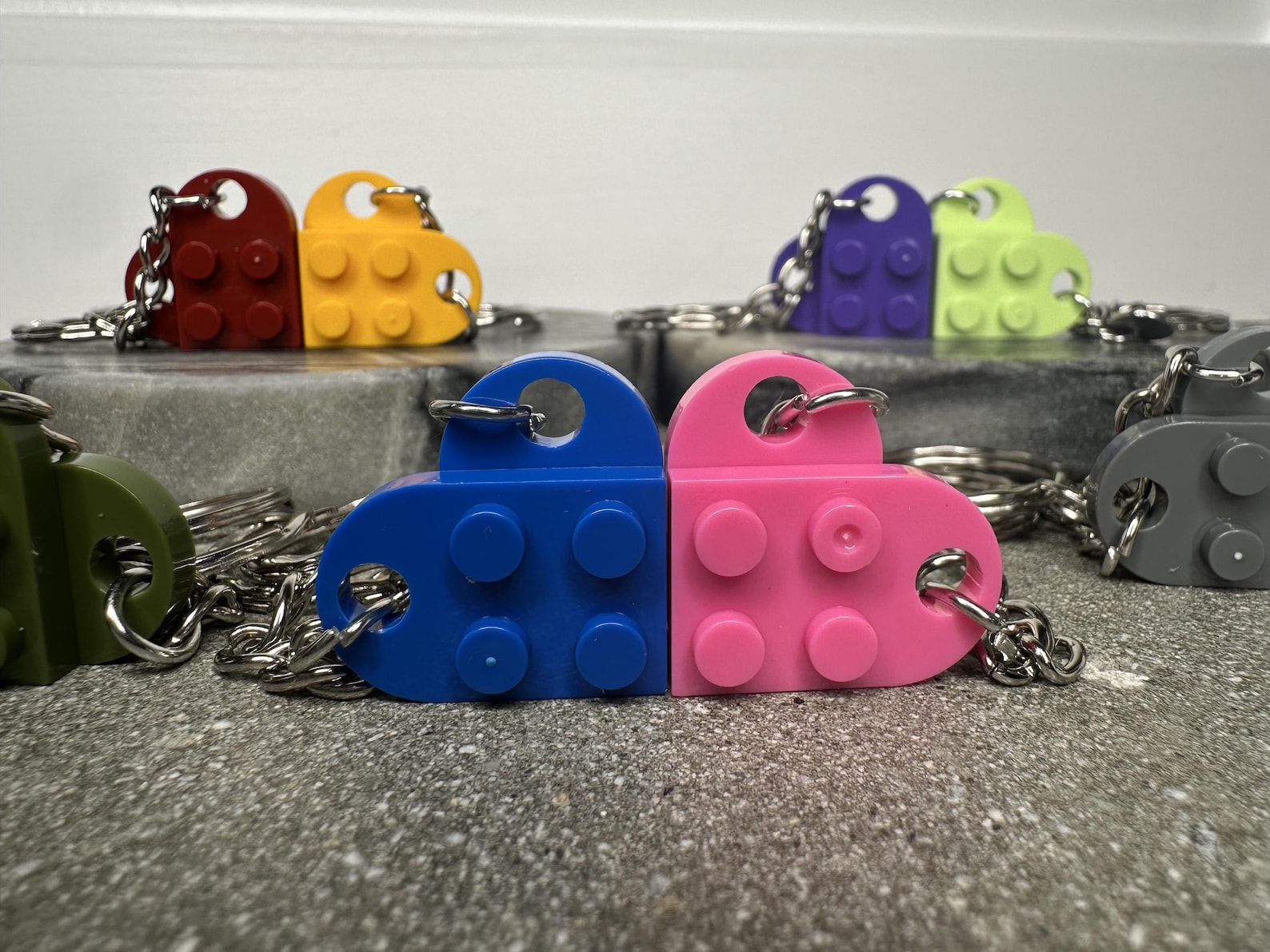 Football Keychains, Initial Heart Keychain Set, Personalized Couple ...