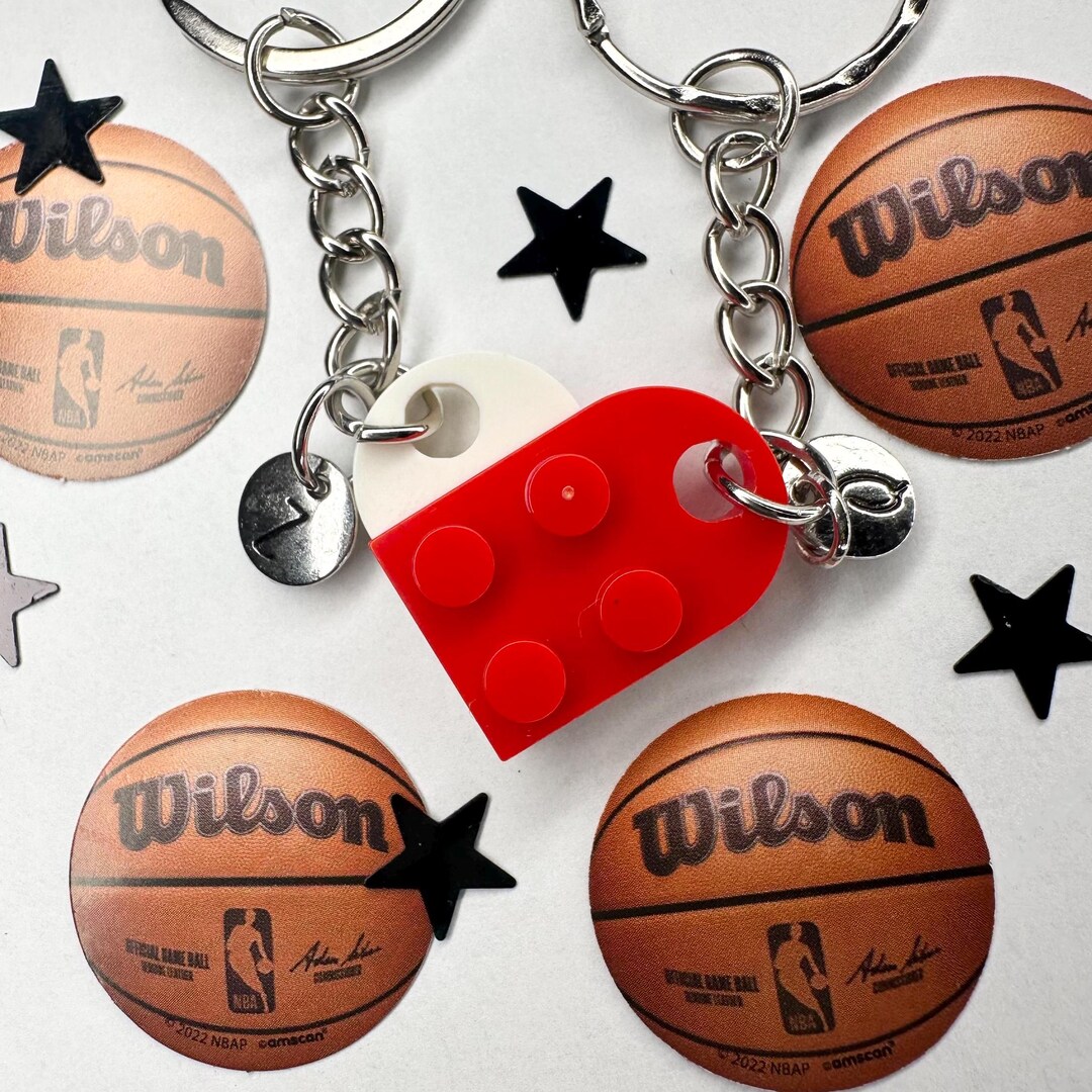 Atlanta Hawks, Basketball Keychains, Initial Heart Keychain Set ...