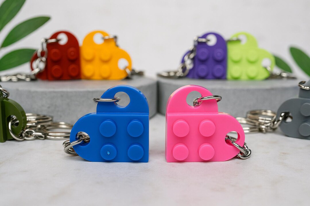 Initial Heart Keychain Set, Personalized Couple Boyfriend Girlfriend ...