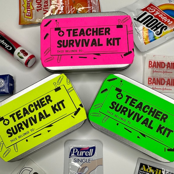 Teacher Survival Kit - Etsy