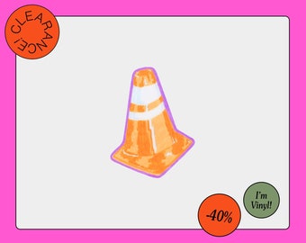 Traffic Cone Sticker | Etsy