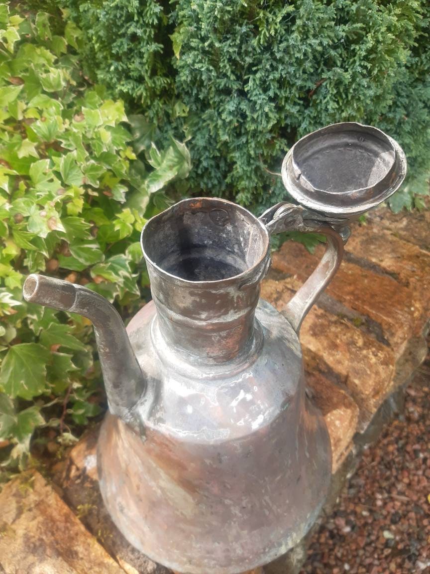 Antique Copper Coffee Pot - Etsy