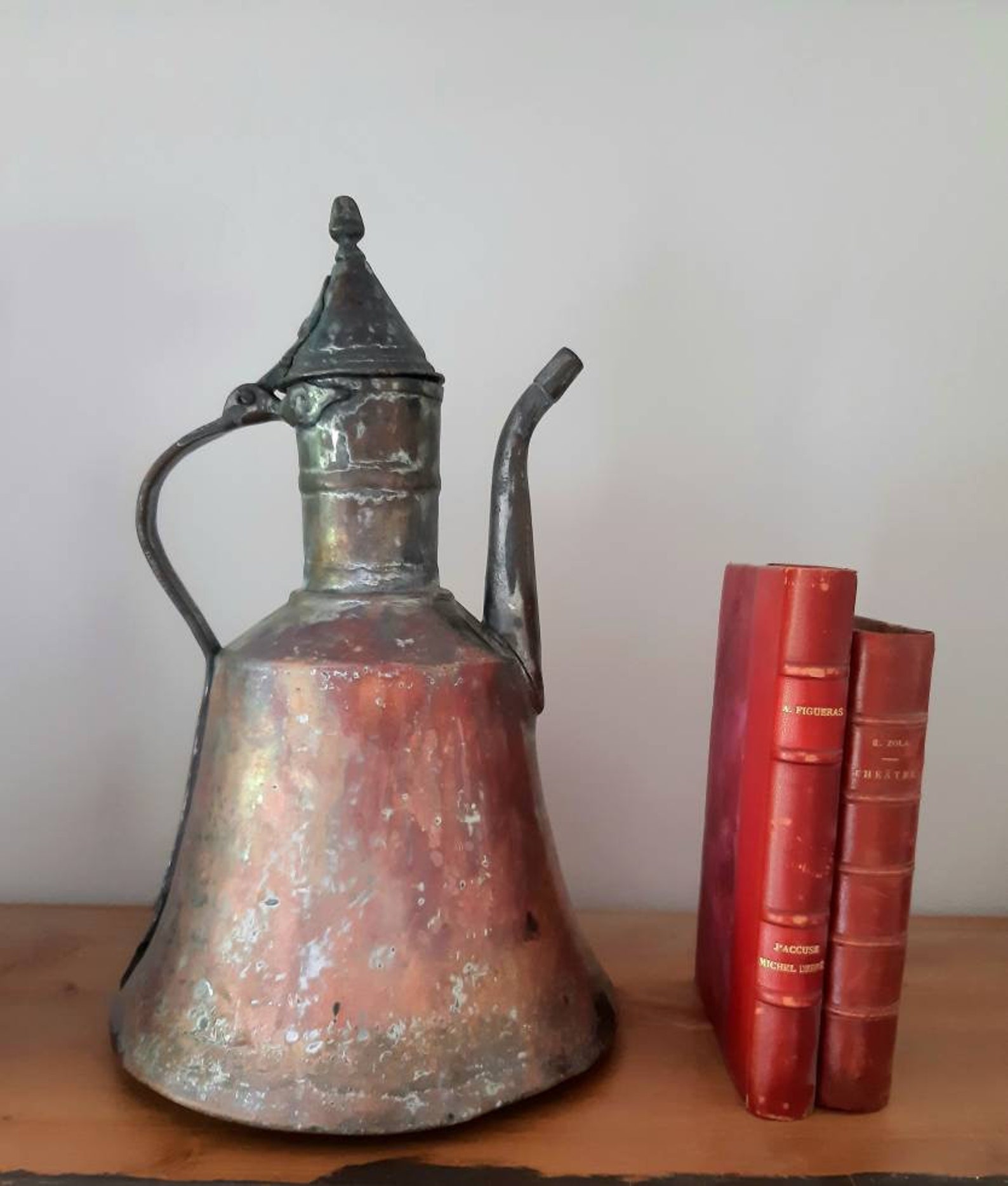 Antique Copper Coffee Pot - Etsy