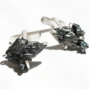 Real Meteorite Cufflinks Sterling Silver, Campo Del Cielo Meteorite ...