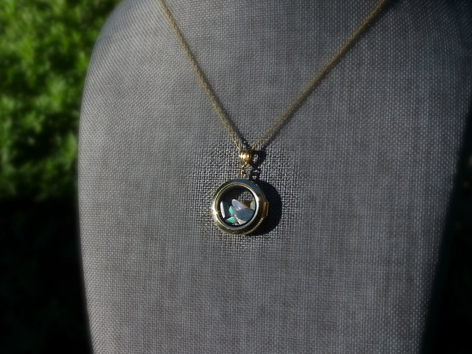 Australian opal locket pendant opal nugget pendant gold | Etsy