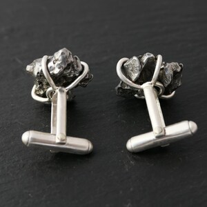 Real Meteorite Cufflinks Sterling Silver, Campo Del Cielo Meteorite ...